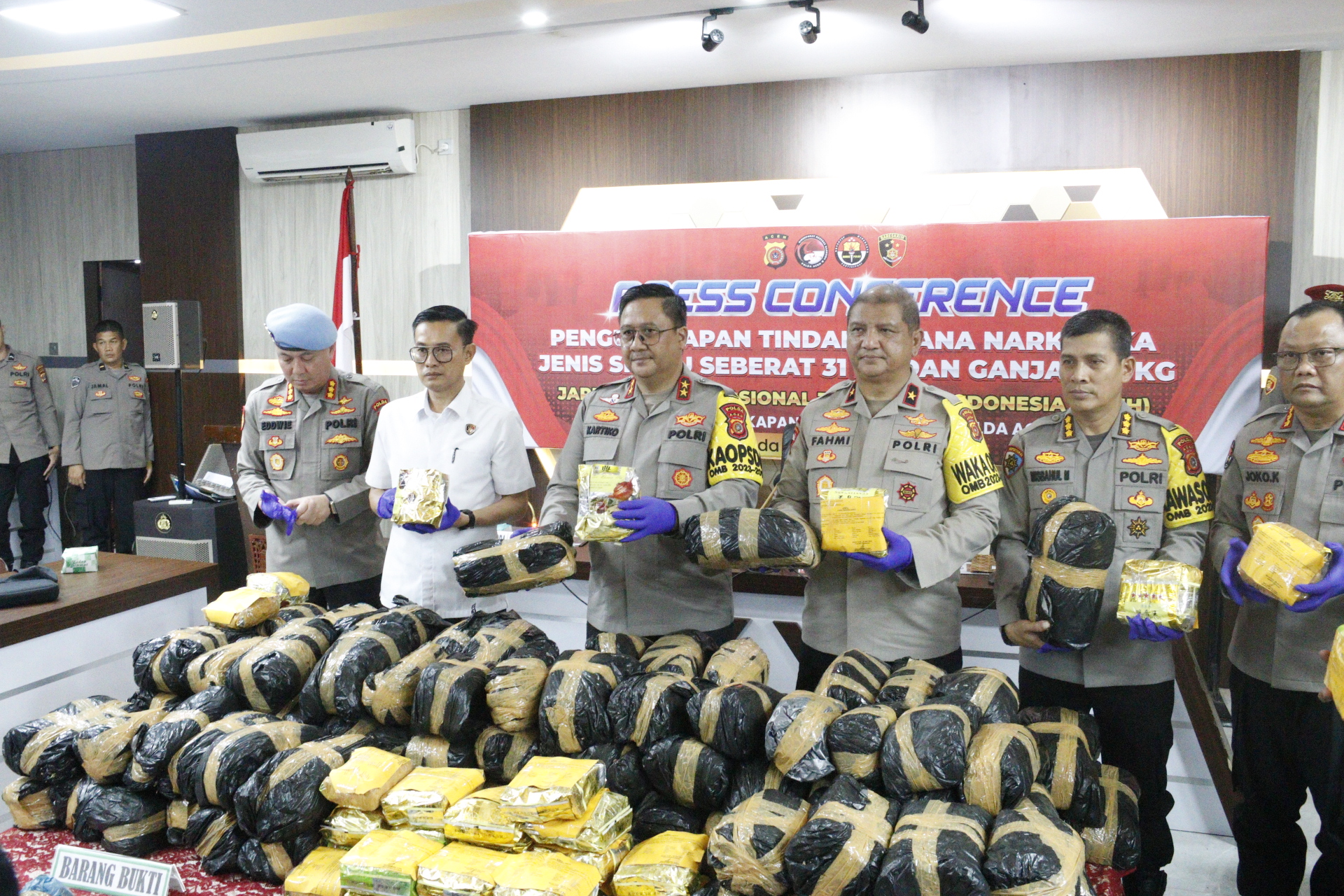 Polisi Gagalkan Penyelundupan Narkoba Jaringan Internasional Thailand-Aceh