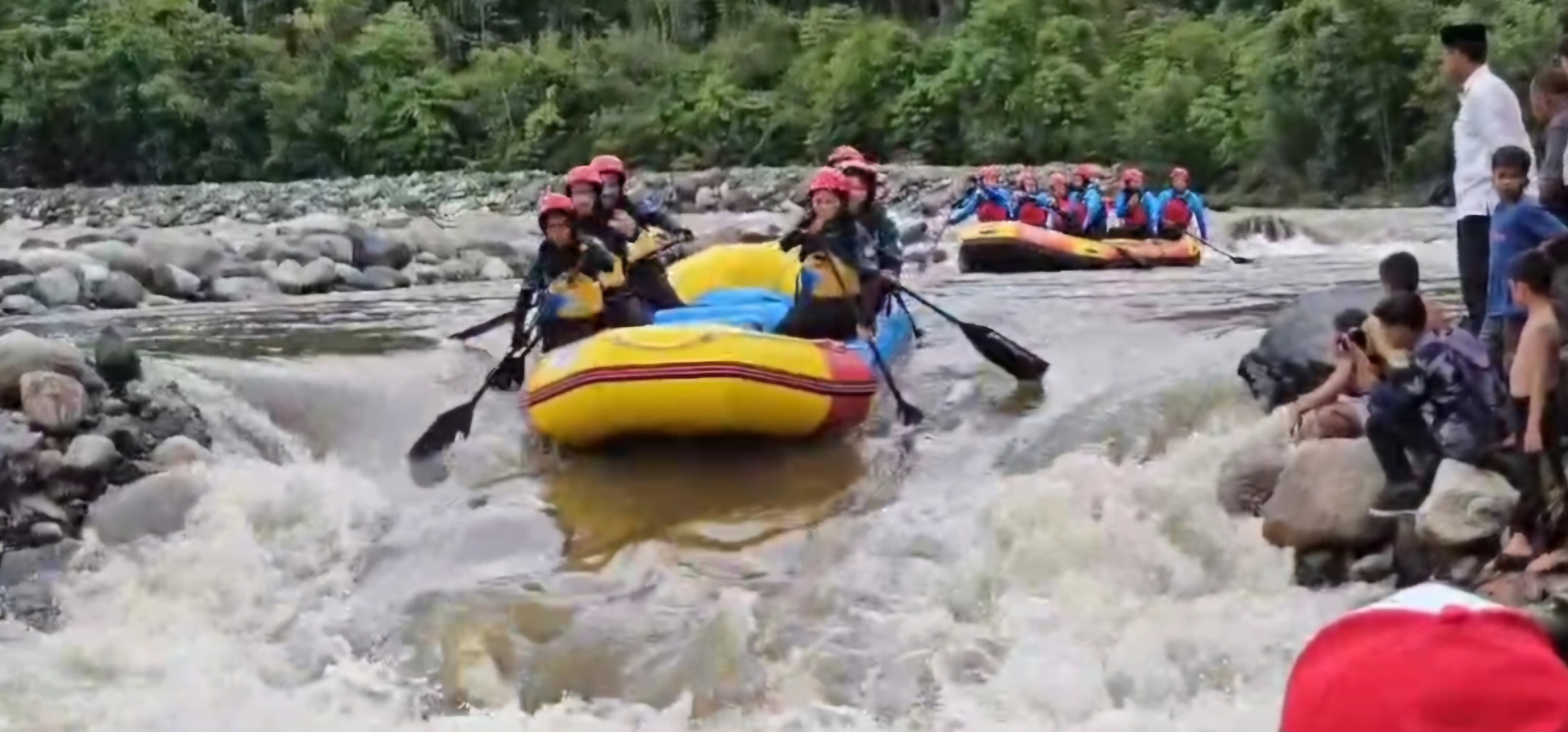 Tiba di Agara, Atlet PON XXI Cabor Arung Jeram Langsung Berlatih