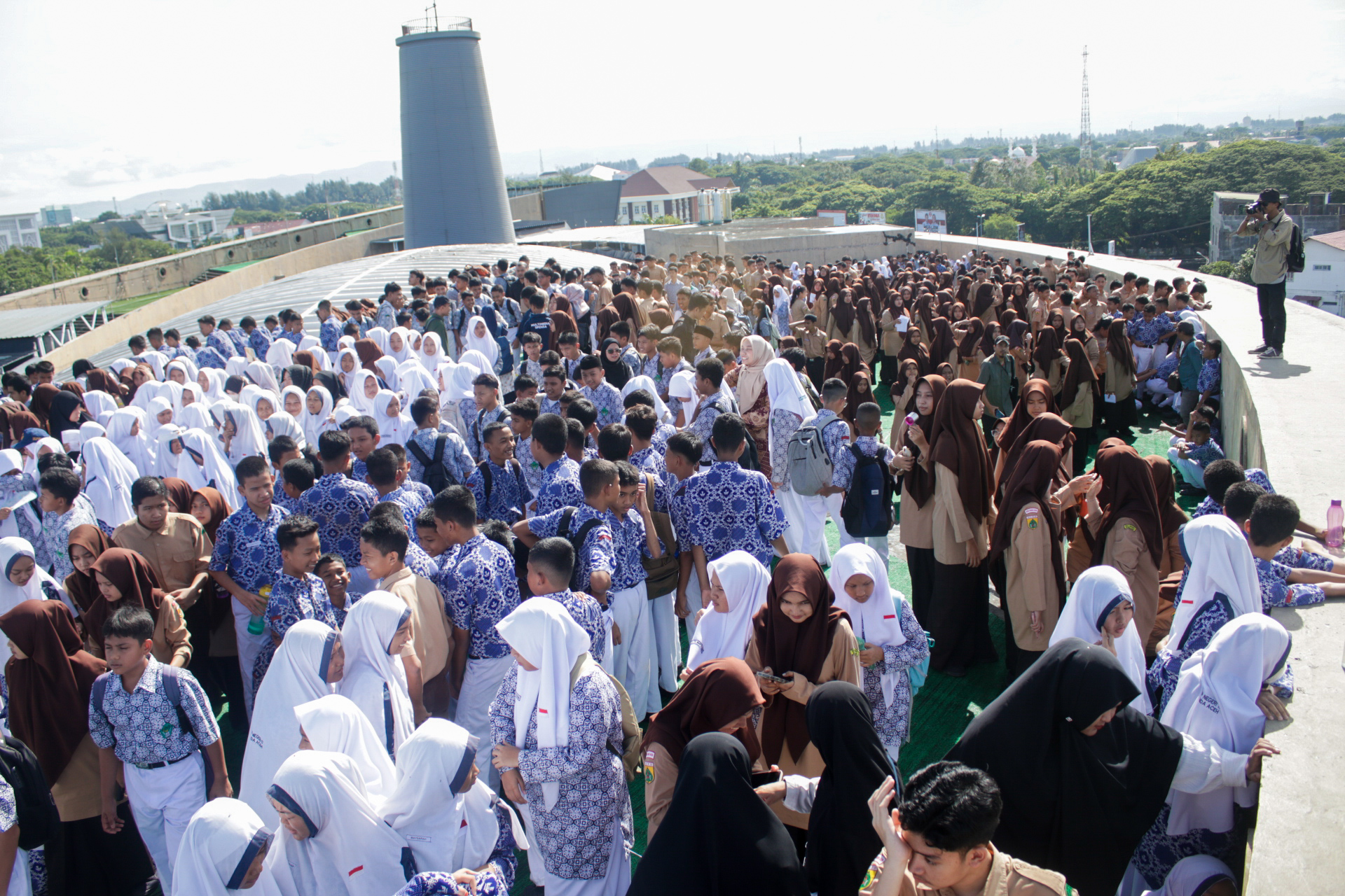 Ribuan Siswa Banda Aceh Ikuti Simulasi Kebencanaan di Museum Tsunami