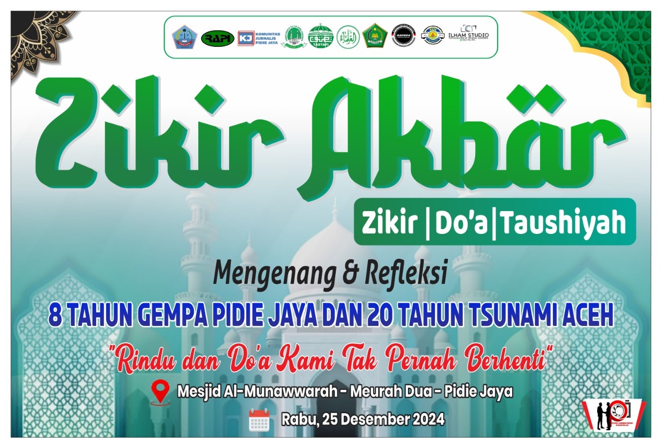 Zikir Akbar Kenang 8 Tahun Gempa Pijay dan 20 Tahun Tsunami Aceh, Catat ...