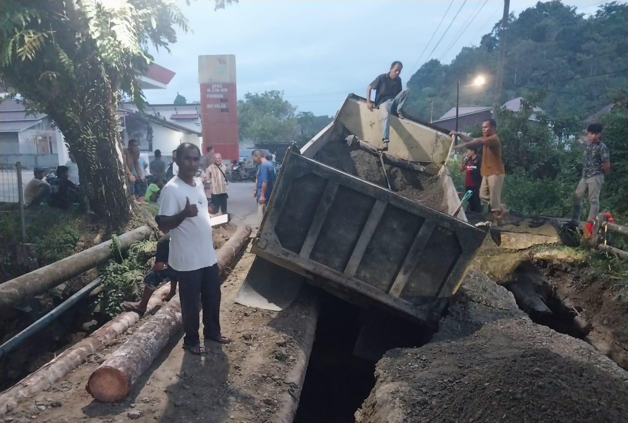 Jembatan Ruas Jalan kabupaten di Simeulue Kembali Ambruk