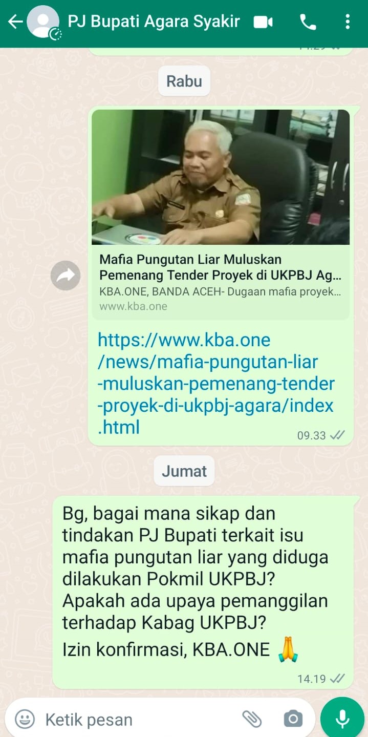 Isu Jual Beli Proyek di UKPBJ Agara Merebak, Syakir Bungkam